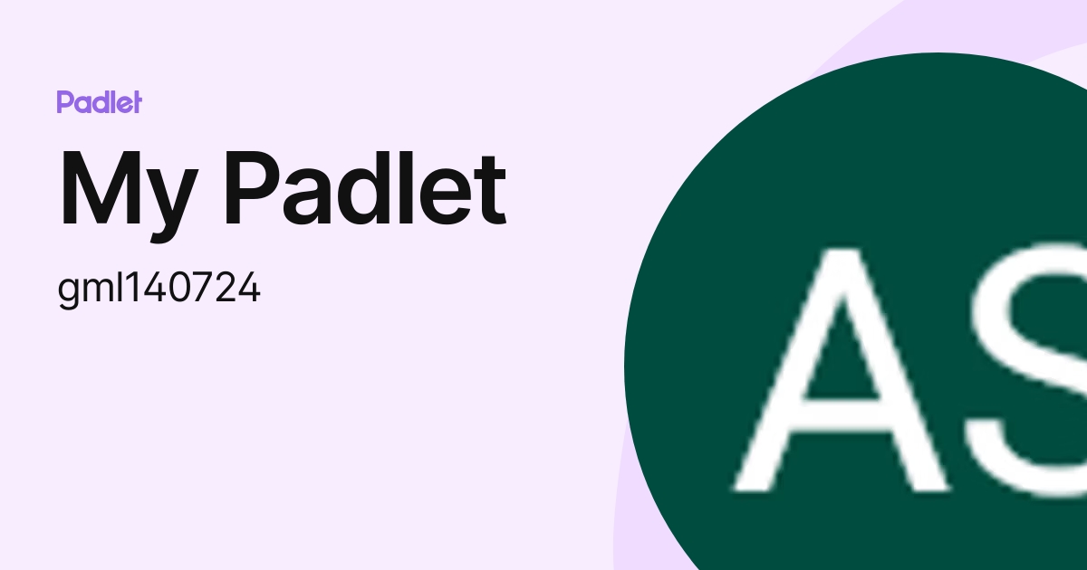 My Padlet (gml140724) profile | Padlet
