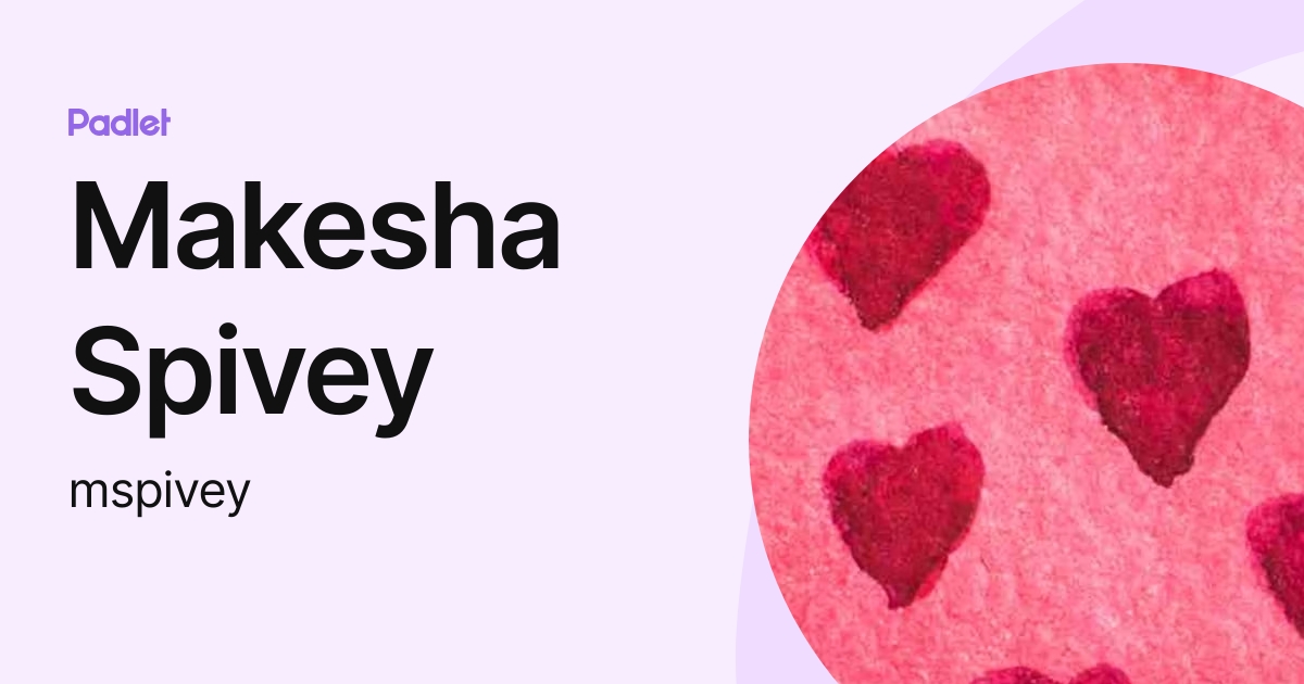 Makesha Spivey (mspivey) profile | Padlet