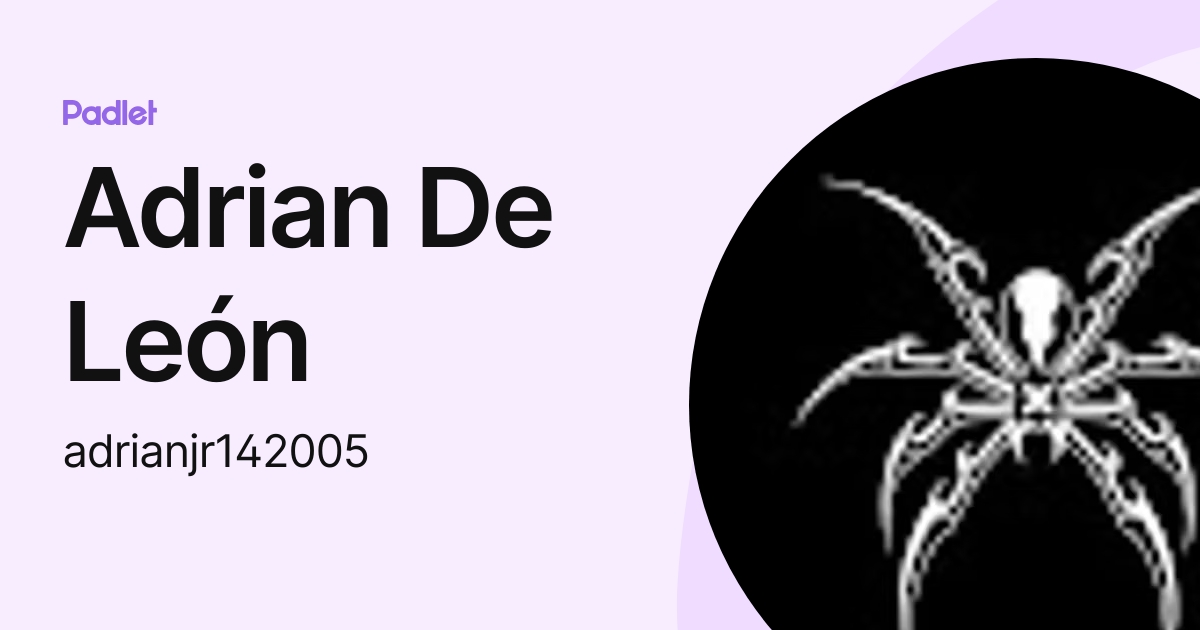 Adrian De León (adrianjr142005) profile | Padlet