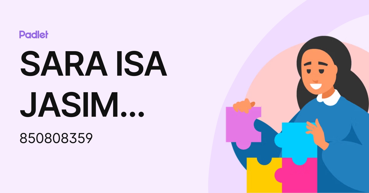 SARA ISA JASIM ALYAHAM (850808359) profile | Padlet