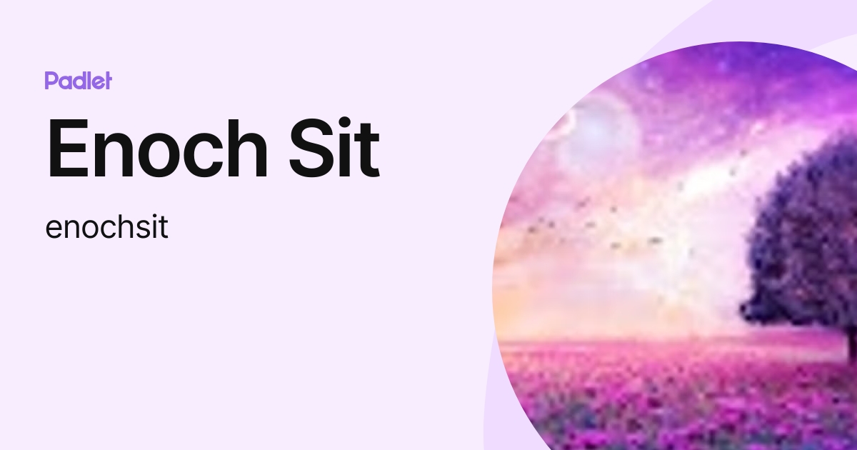 Enoch Sit (enochsit) profile | Padlet