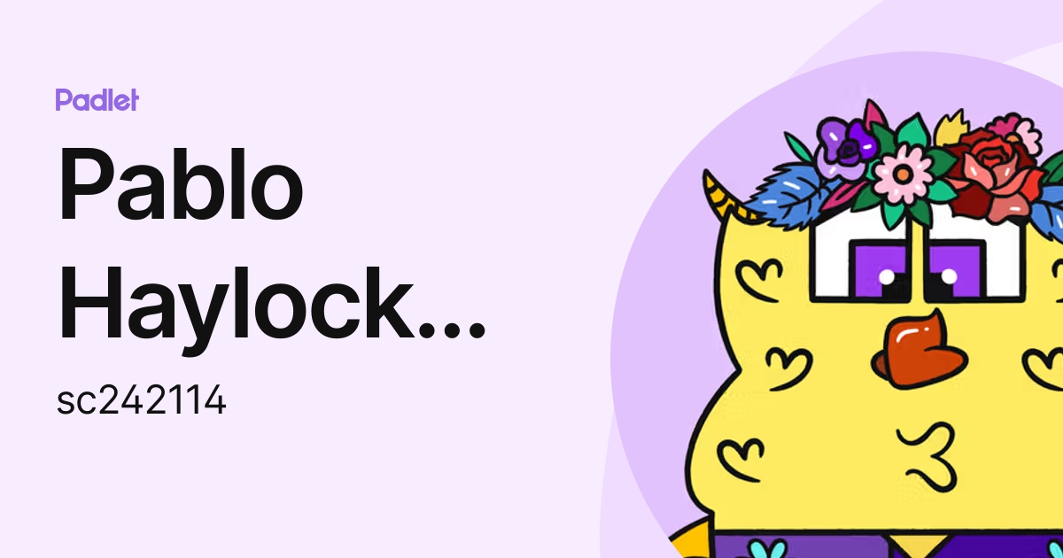 Pablo Haylock Fernandez - Student (sc242114) profile | Padlet