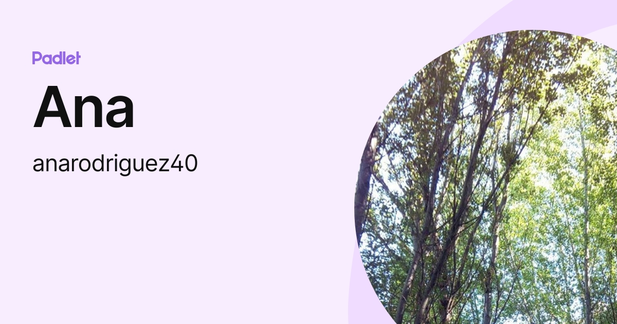 Ana (anarodriguez40) profile | Padlet