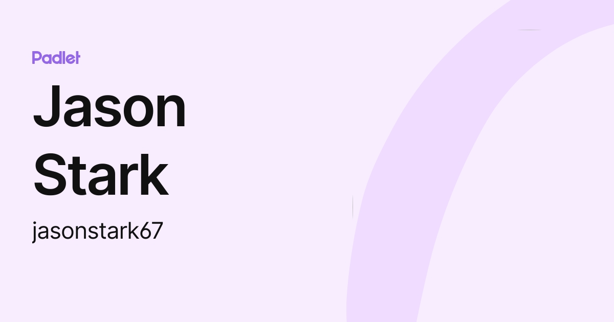 Jason Stark (jasonstark67) profile | Padlet