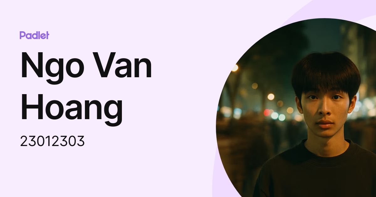 Ngo Van Hoang (23012303) profile | Padlet