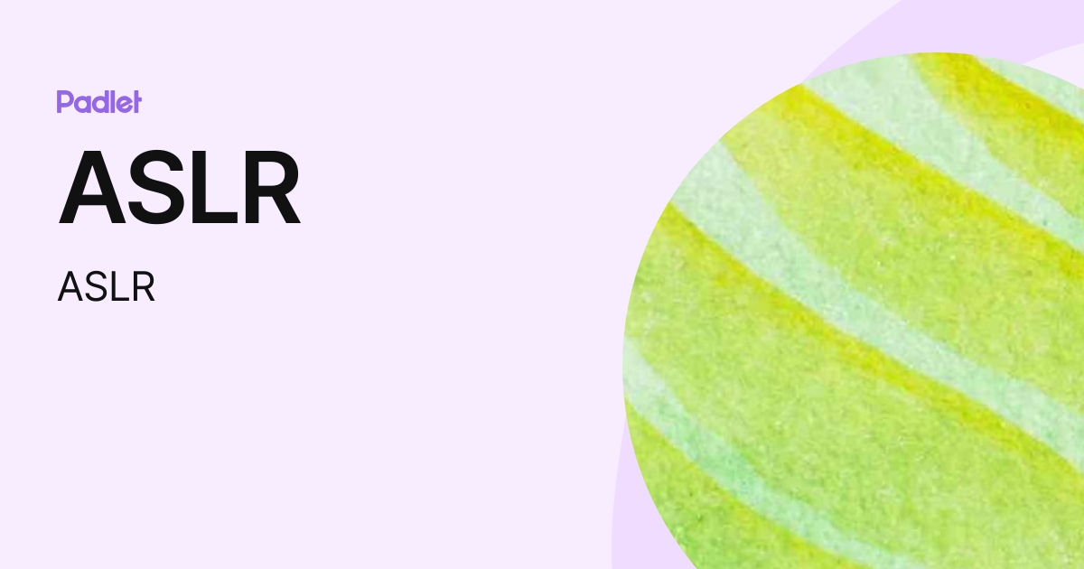 ASLR (ASLR) profile | Padlet