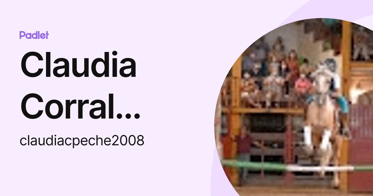 Claudia Corral Garcia (claudiacpeche2008) profile | Padlet