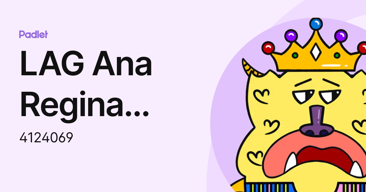 LAG Ana Regina Gonz lez Rodr guez (4124069) profile | Padlet