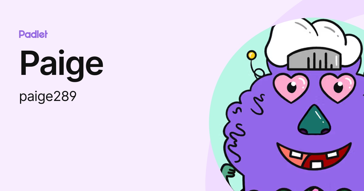 Paige (paige289) profile | Padlet