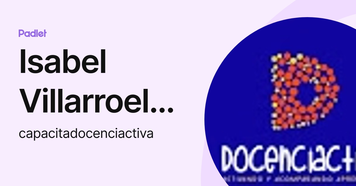 Isabel Villarroel/Michelle Henríquez (capacitadocenciactiva) profile ...