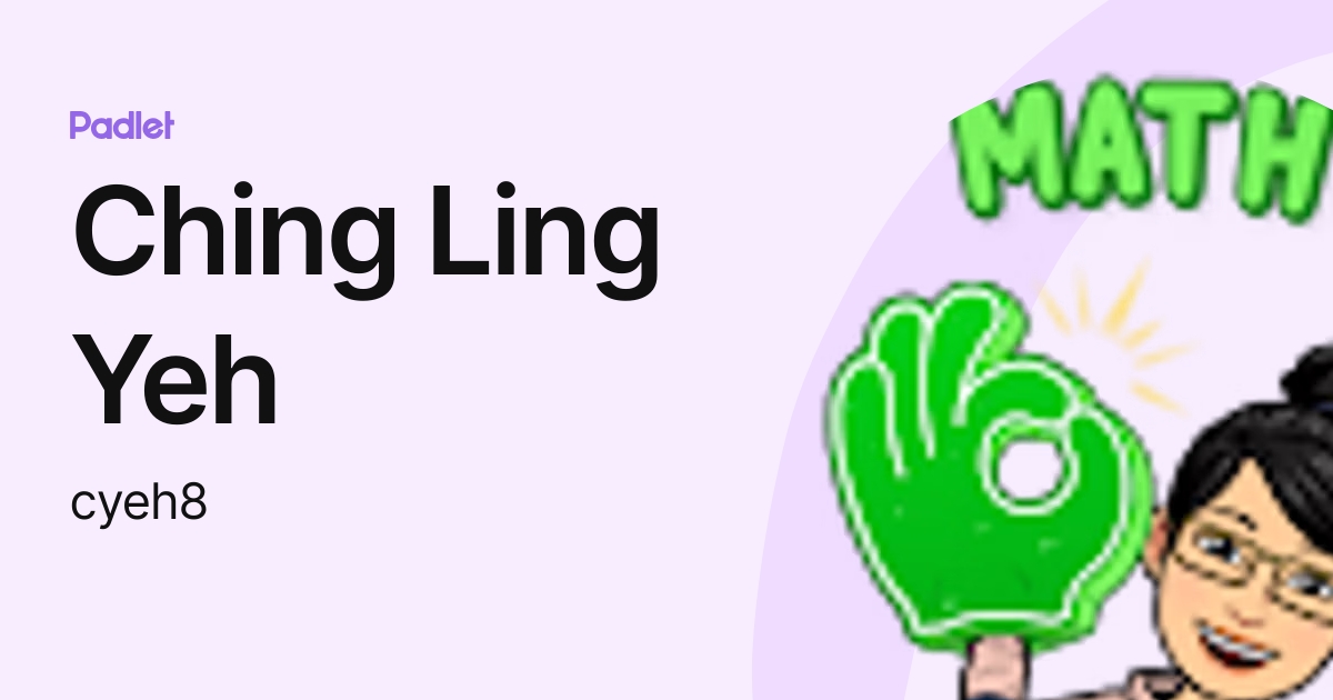 Ching Ling Yeh (cyeh8) profile | Padlet