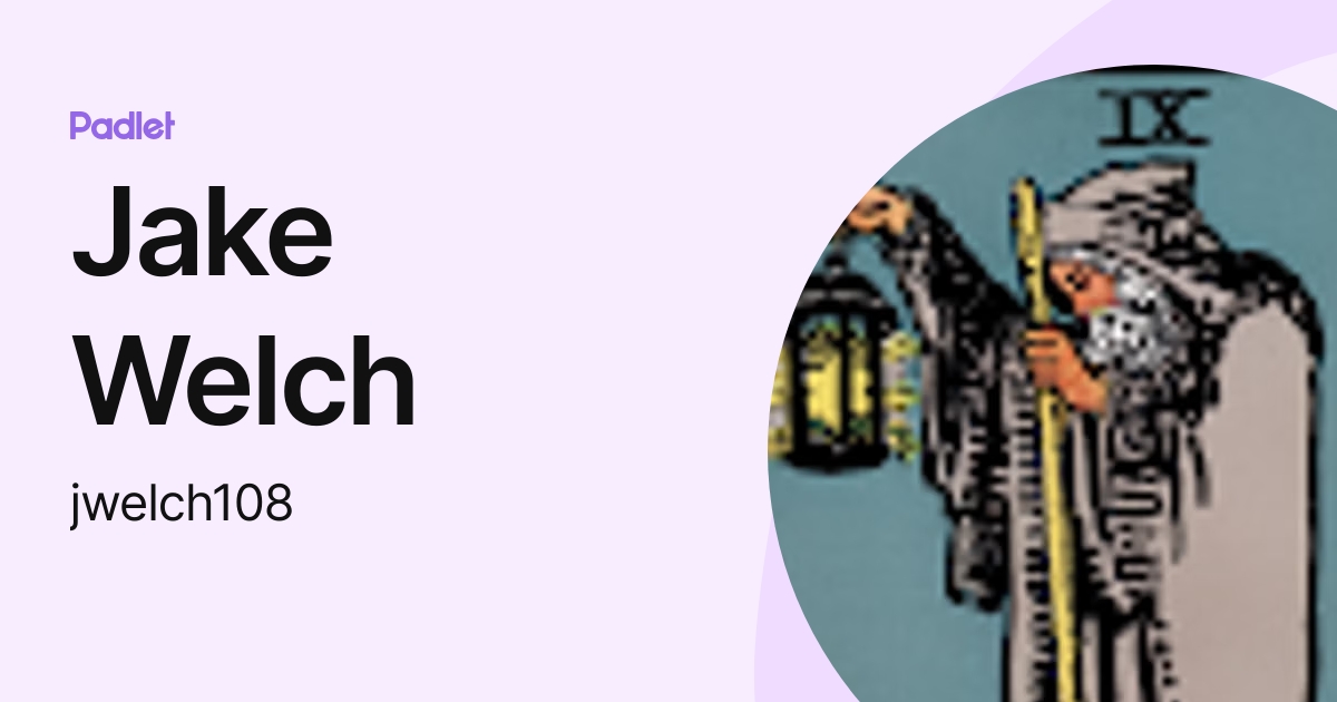 Jake Welch (jwelch108) profile | Padlet