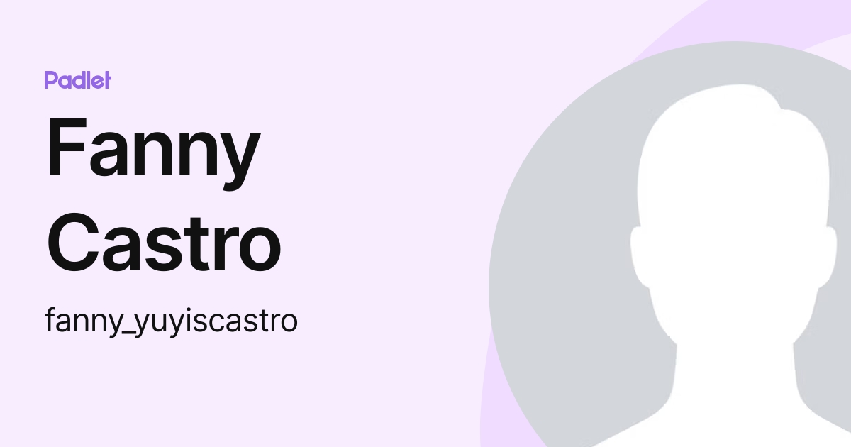 Fanny Castro (fanny_yuyiscastro) profile | Padlet
