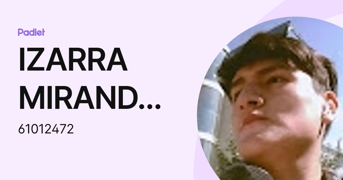 IZARRA MIRANDA LEONARDO MEZI (61012472) profile | Padlet