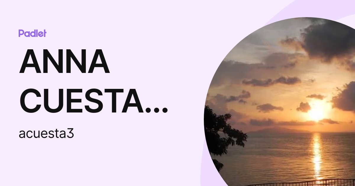 ANNA CUESTA MILAN (acuesta3) profile | Padlet