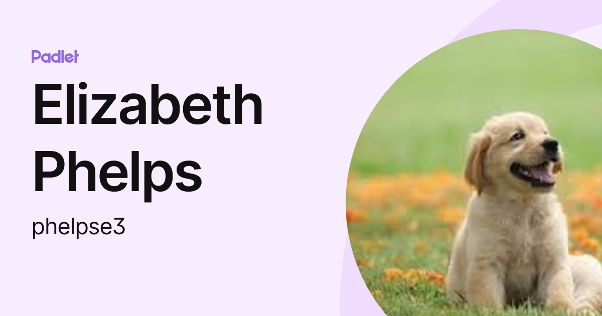 Elizabeth Phelps (phelpse) profile | Padlet