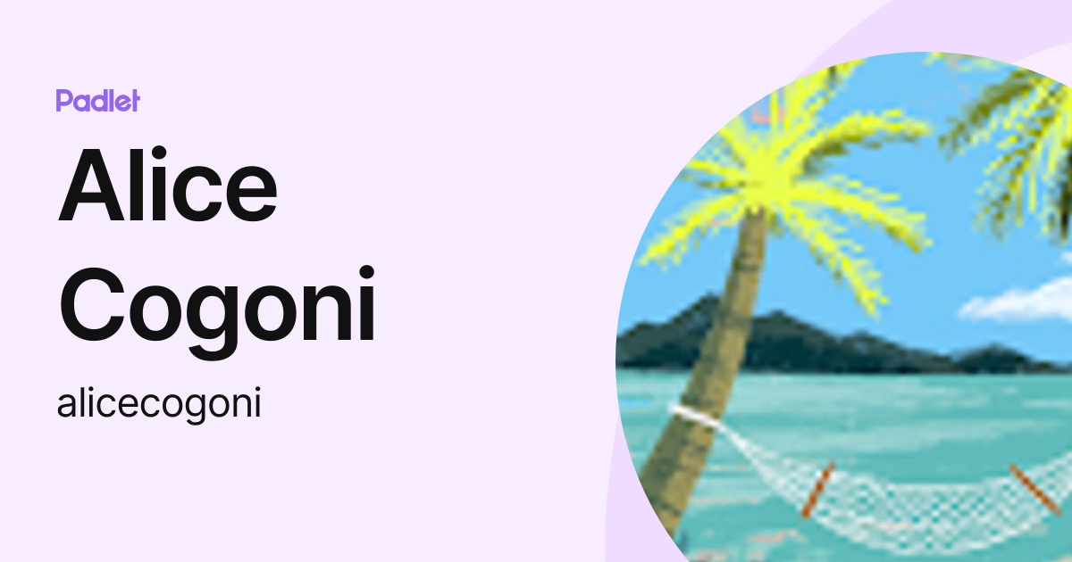 Alice Cogoni (alicecogoni) profile | Padlet
