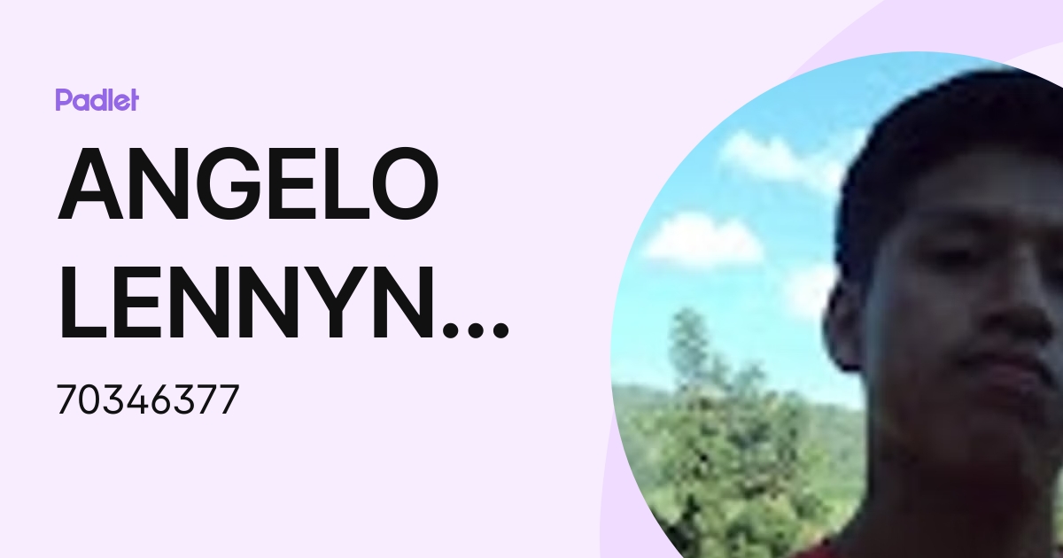 ANGELO LENNYN GAMARRA ROJAS (70346377) profile | Padlet