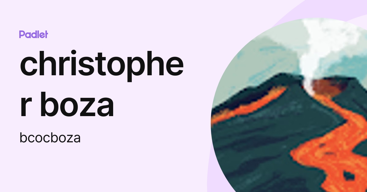 christopher boza (bcocboza) profile | Padlet