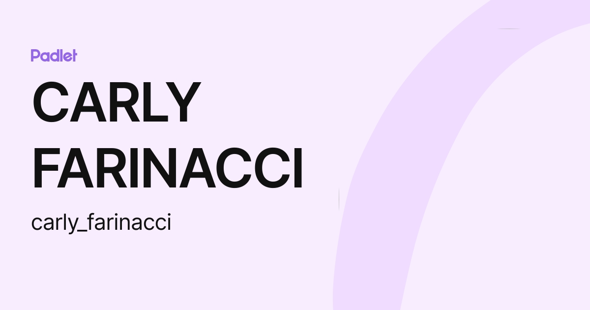 CARLY FARINACCI (carly_farinacci) profile | Padlet