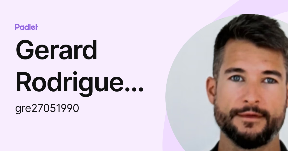 Gerard Rodriguez Escoda (gre27051990) profile | Padlet