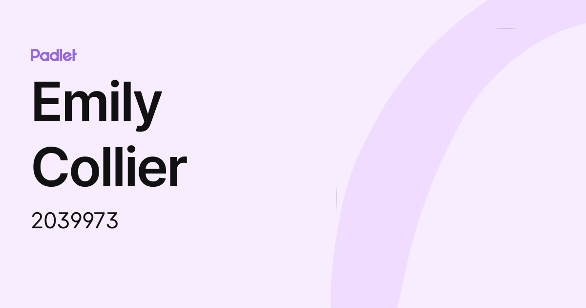 Emily Collier (2039973) profile | Padlet