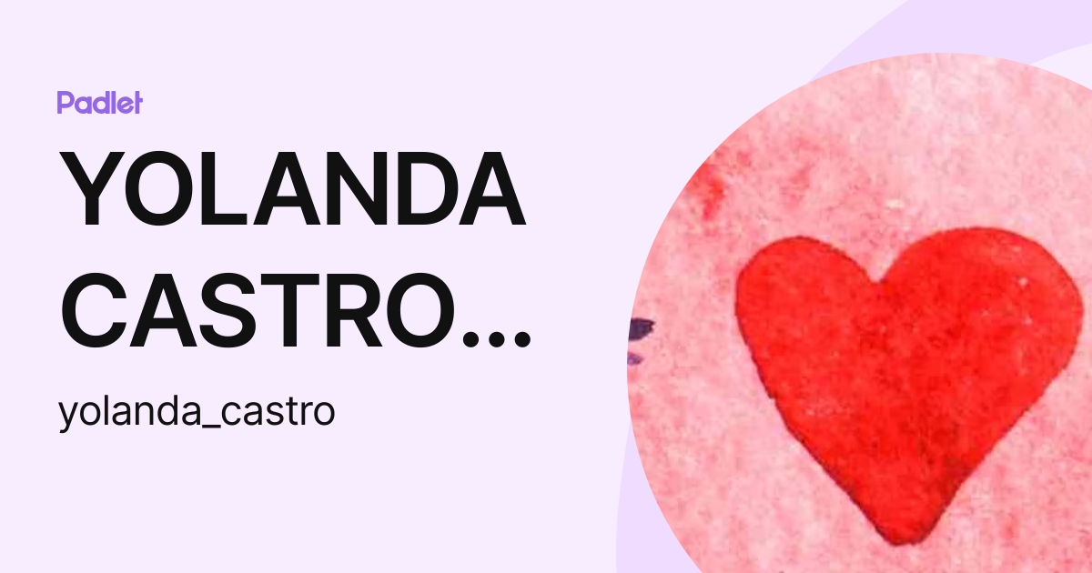 YOLANDA CASTRO QUINTERO (yolanda_castro) perfil | Padlet