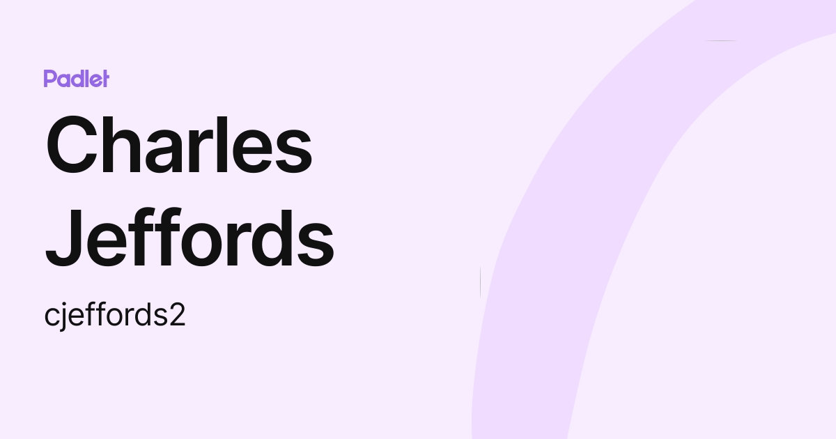 Charles Jeffords (cjeffords2) profile | Padlet