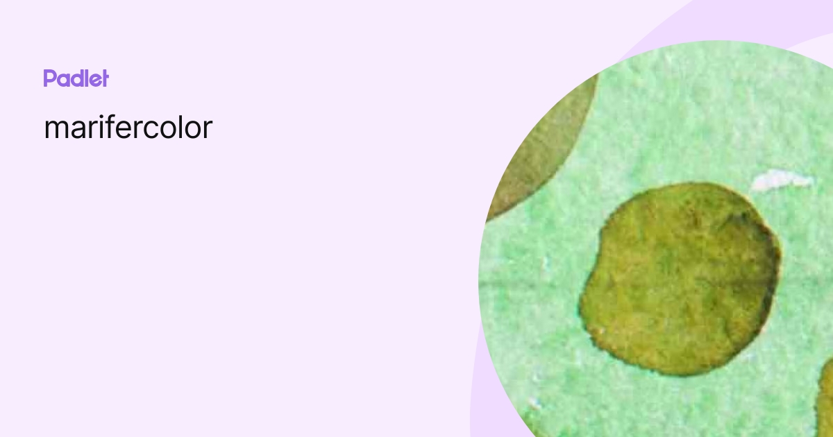 marifercolor profile | Padlet
