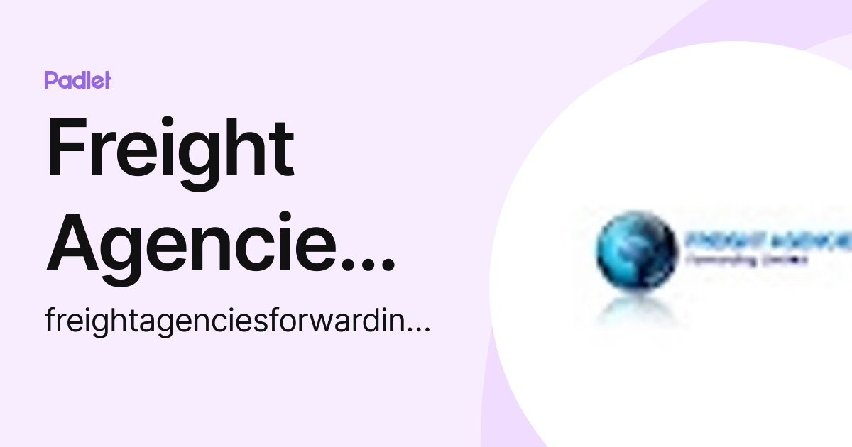 Freight Agencies Forwarding Limit (freightagenciesforwardinglimit ...