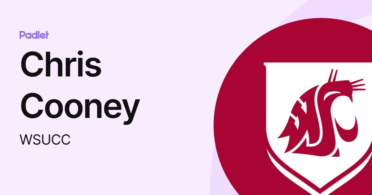 Chris Cooney (WSUCC) profile | Padlet