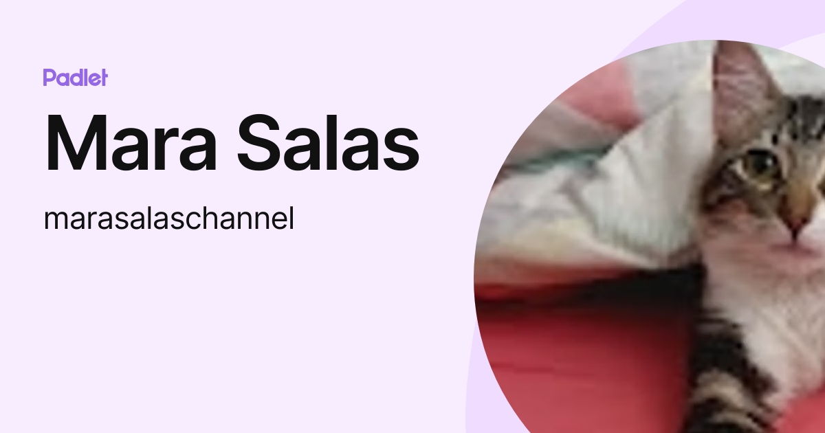 Mara Salas (marasalaschannel) profile | Padlet