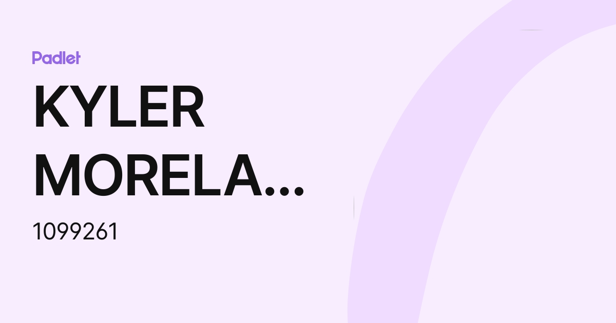 KYLER MORELAND (1099261) profile | Padlet