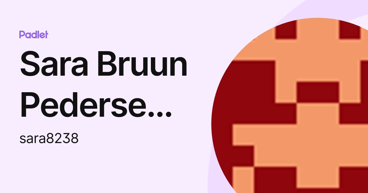 Sara Bruun Pedersen 7A Tarup Skole (sara8238) profile | Padlet