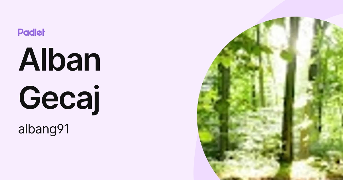 Alban Gecaj (albang91) profile | Padlet