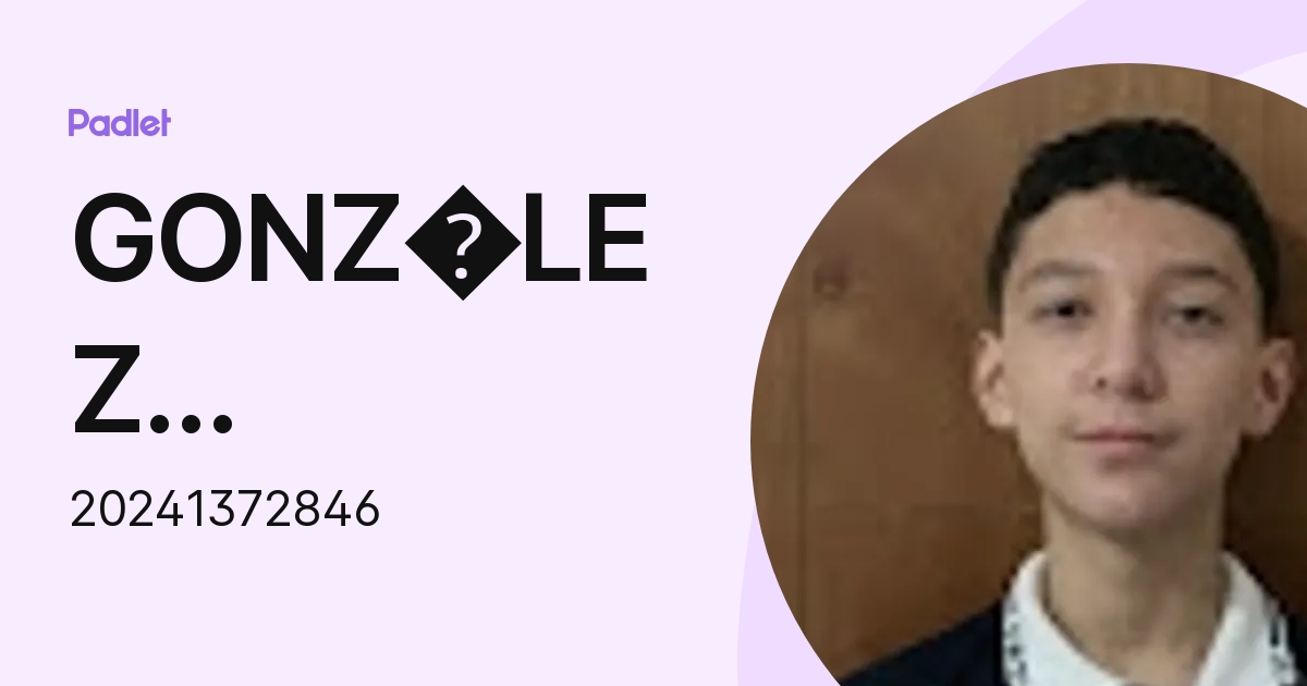 GONZ LEZ ANDRADE SA L EZEQUIEL (20241372846) profile | Padlet