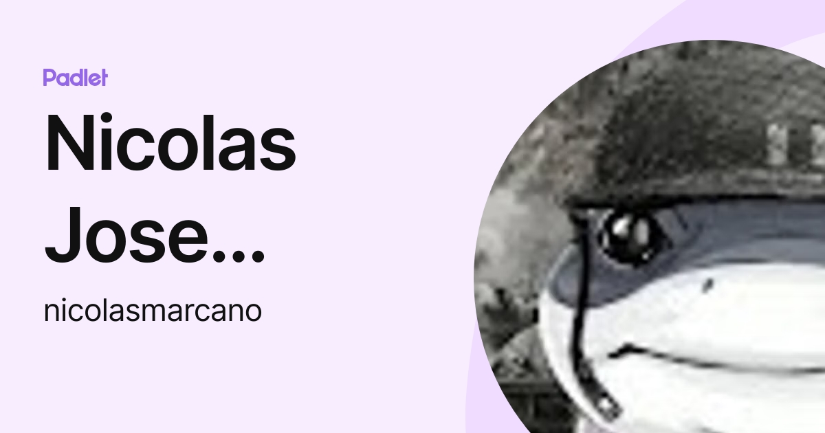 Nicolas Jose Marcano Saavedra (nicolasmarcano) profile | Padlet