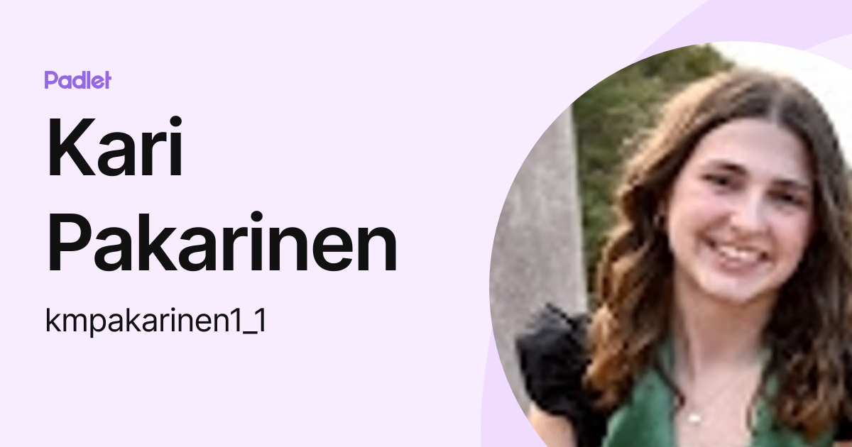 Kari Pakarinen (kmpakarinen1_1) profile | Padlet