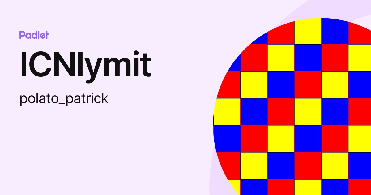 ICNlymit (polato_patrick) profile | Padlet