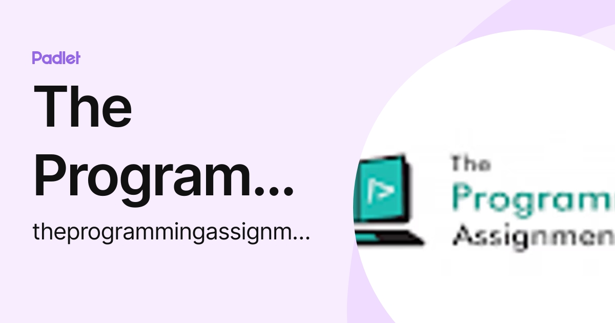 The Programming Assignment Help (theprogrammingassignmenthelp01 ...