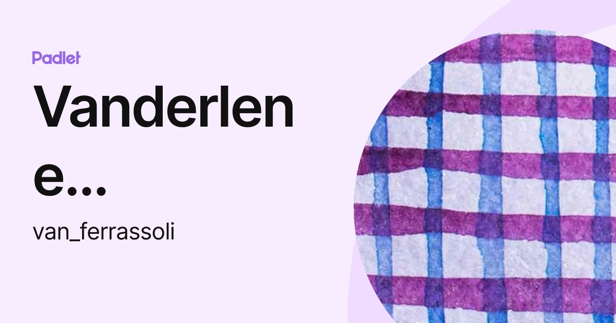 Vanderlene Vasconcelos (van_ferrassoli) profile | Padlet