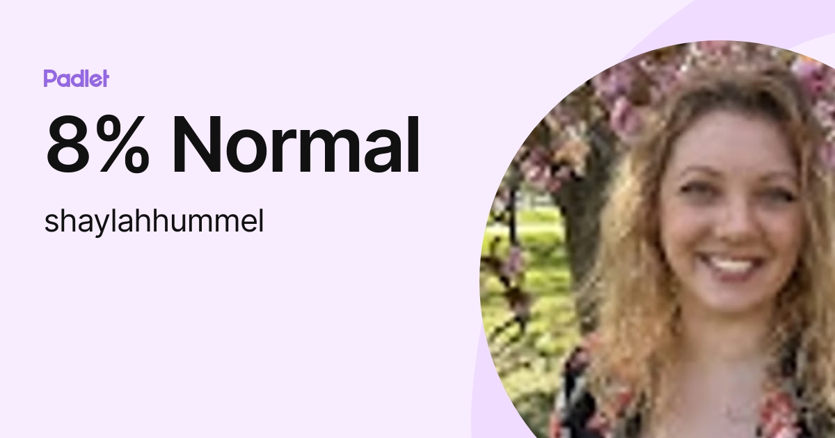 8% Normal (shaylahhummel) profile | Padlet