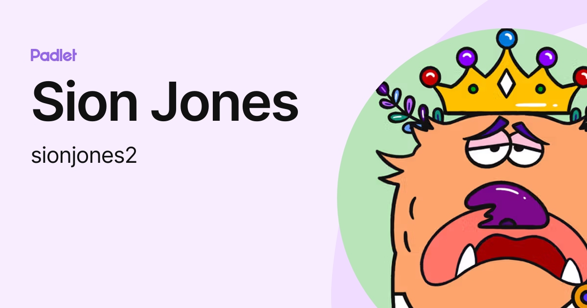 Sion Jones (sionjones2) profile | Padlet