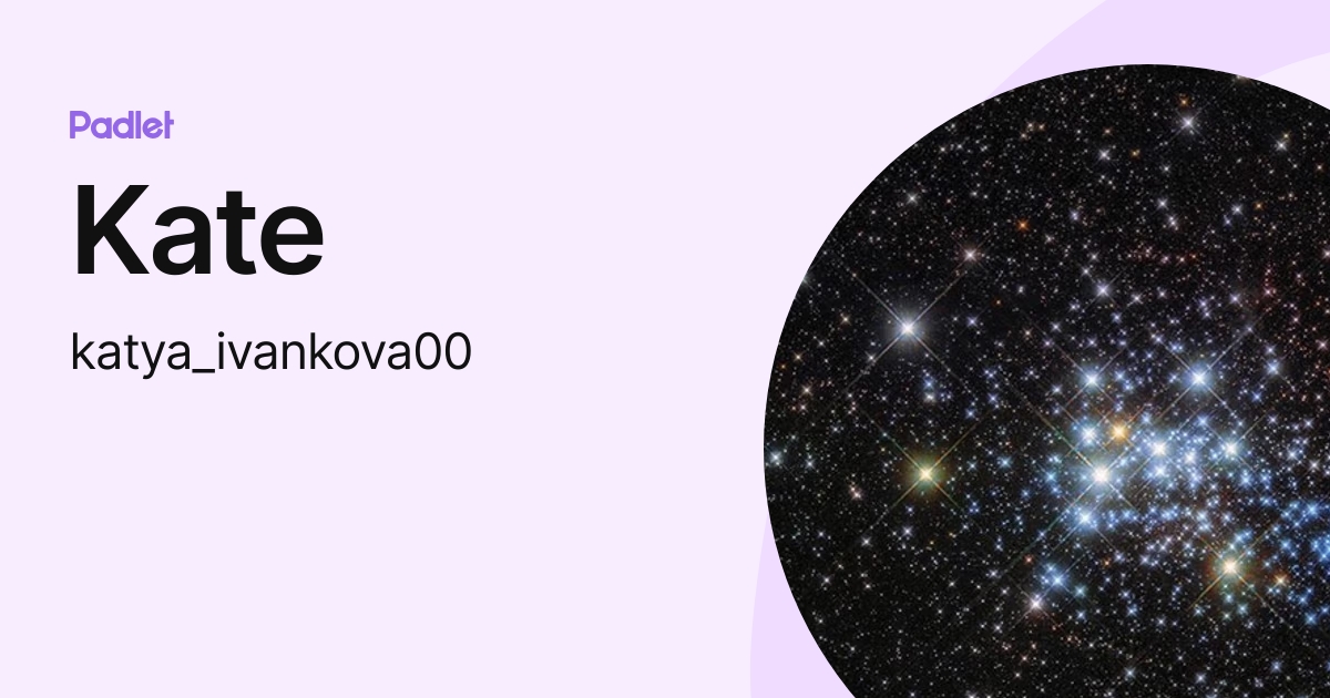 Kate (katya_ivankova00) profile | Padlet
