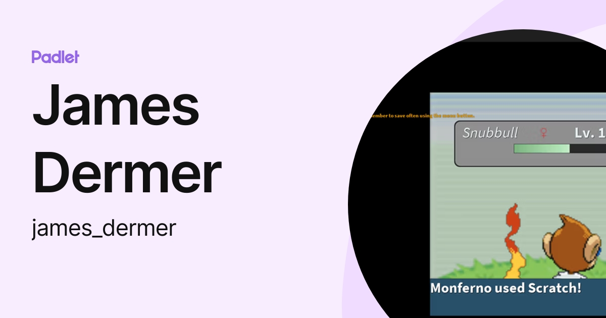 James Dermer (james_dermer) profile | Padlet