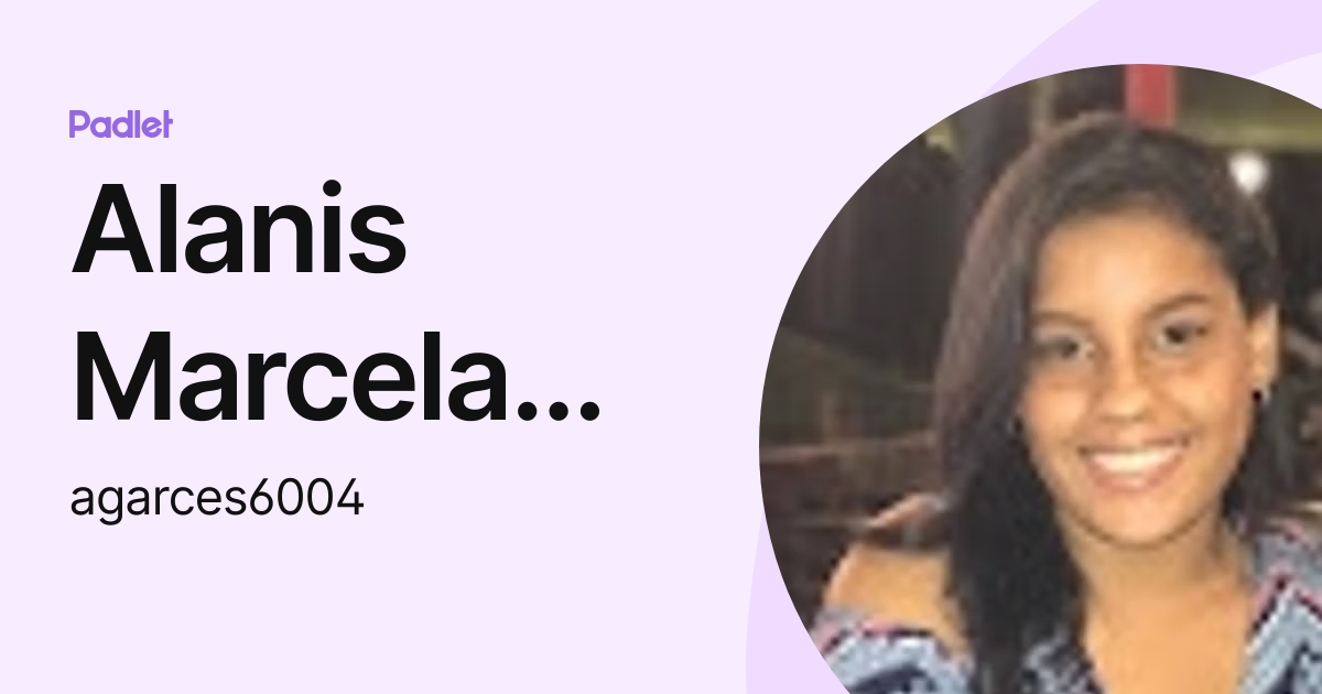 Alanis Marcela Garces Giler (agarces6004) profile | Padlet