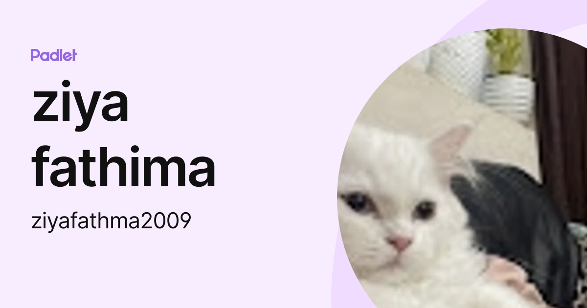 ziya fathima (ziyafathma2009) profile | Padlet