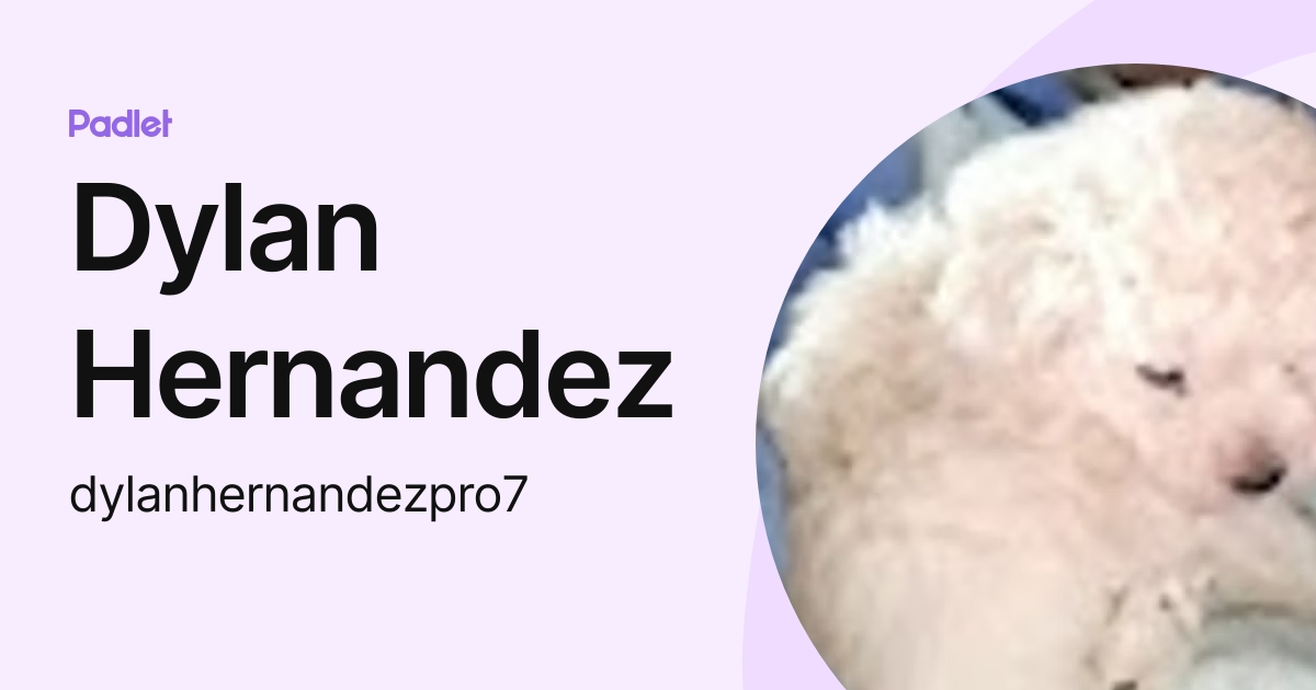 Dylan Hernandez (dylanhernandezpro7) profile | Padlet