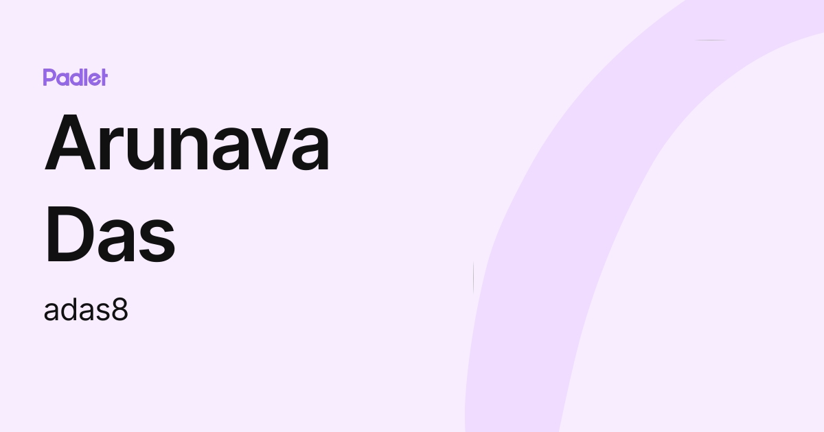 Arunava Das (adas8) profile | Padlet