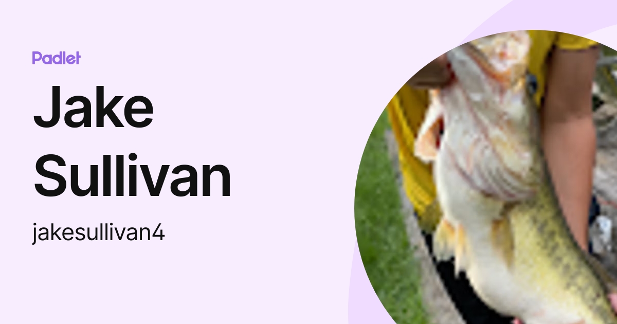 Jake Sullivan (jakesullivan4) profile | Padlet